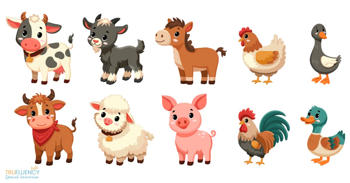 Learning Farm Animal Names in Spanish | TruFluency Kids